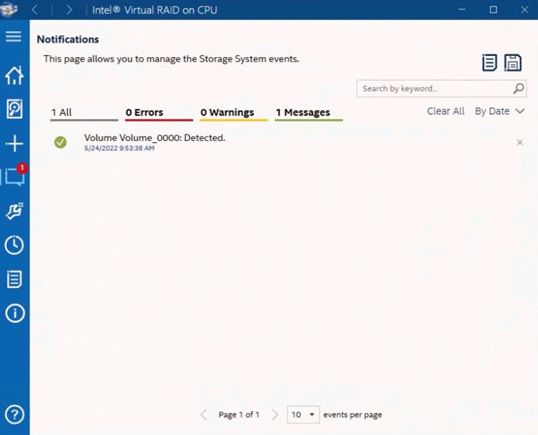 Intel® Virtual RAID on CPU (Intel® VROC) RAID Volume Creation Using the Intel® VROC Graphical ...